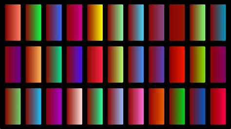 Colorful Ruby Color Shade Linear Gradient Palette Swatches Web Kit Rounded Rectangles Template