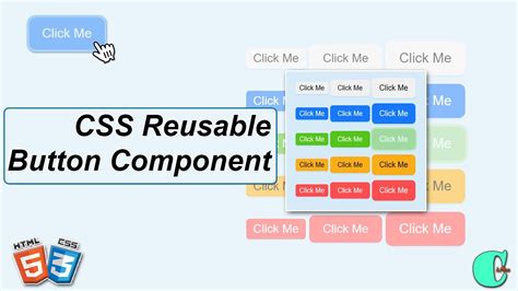 css reusable button html css tutorial codeismine youtube