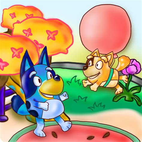 156295 Safe Artistextoymaker Bluey Heeler Bluey Chilli Heeler
