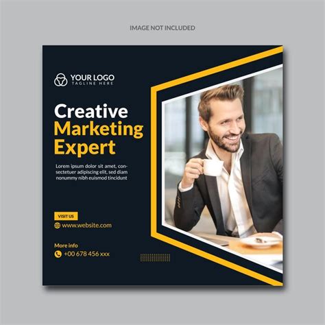 벡터 형식의 크리에이티브 디지털 마케팅 전문가 소셜 미디어 및 Instagram 포스트 템플릿 프리미엄 벡터