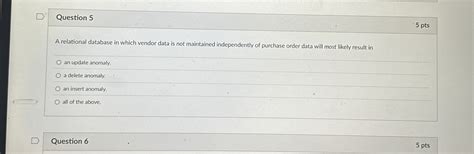 Solved Question 55 ﻿ptsa Relational Database In Which Vendor