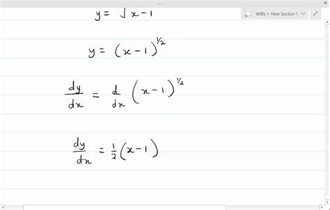 Solved Derivative Of Squareroot X 1