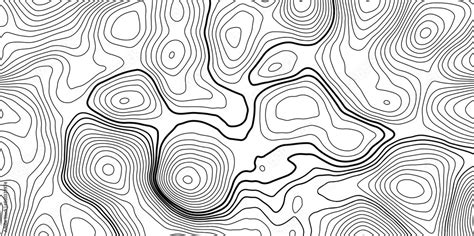 Topographic Map And Landscape Terrain Texture Grid Abstract White