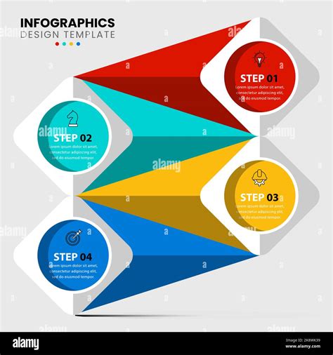 Infographic Template With Icons And 4 Options Or Steps Rectangles Can
