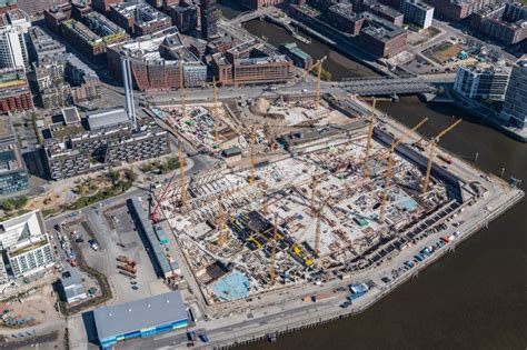 Hamburg Aus Der Vogelperspektive Neubau Des Gebäudekomplexes