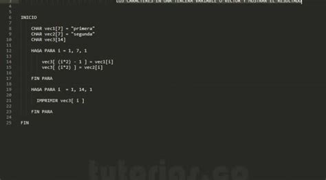 Arreglos Pseudocodigo Intercalar Caracteres