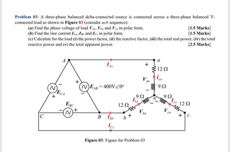 solved problem 03 a three phase balanced delta connected