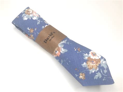 Blue Floral Tie Navy Floral Tie Man Floral Necktie CHAMPAGNE Etsy