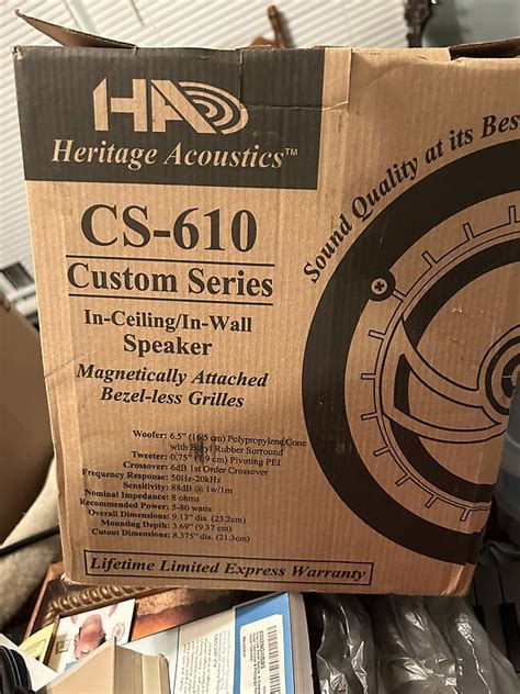 Heritage Acoustics Cs Pair In Wall Speakers Reverb