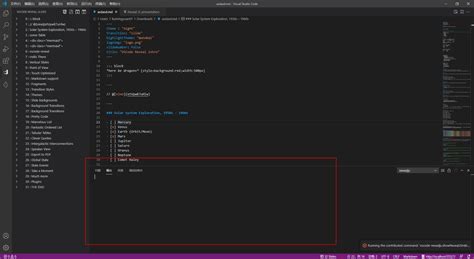 Running The Contributed Command Vscode Revealjs Showrevealjsinbrowser