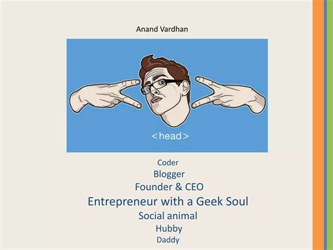 Anand Vardhan A Profile Recap Ppt