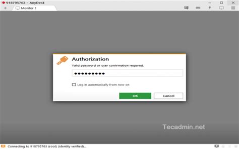 Connect Anydesk TecAdmin