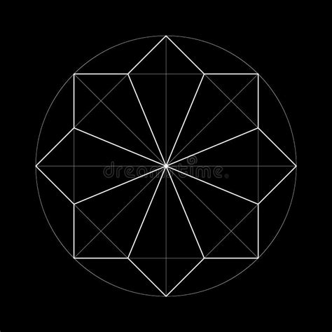 Set Of Sacred Geometry Vector Illustration Isolated On White Sacred Geometry Black Lines On A
