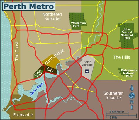 File Inner Perth Map Png Wikitravel Shared