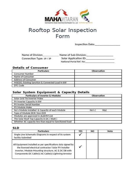 Solar Inspection Report 1 Pdf