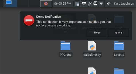 Sysnotify Desktop Notification Module For Pyqt