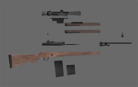 Psx Low Poly M14 M1a Game Ready By Neko Ninja Labs