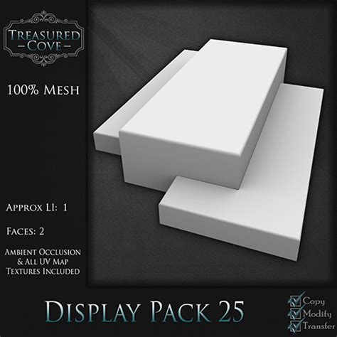 Second Life Marketplace Tc Display Pack 25 Mesh 50 Discount
