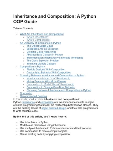 Inheritance And Composition Pdf Inheritance Object Oriented Programming Class Computer