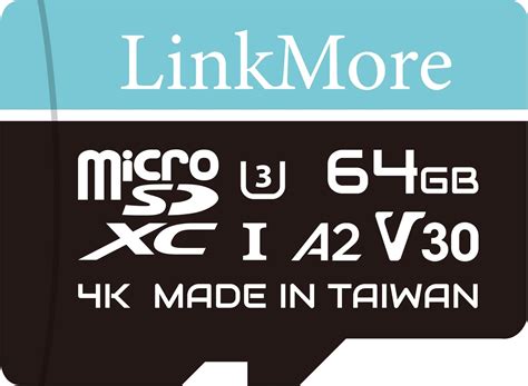 linkmore 64gb lite micro sd card a2 uhs i u3 v30 class 10