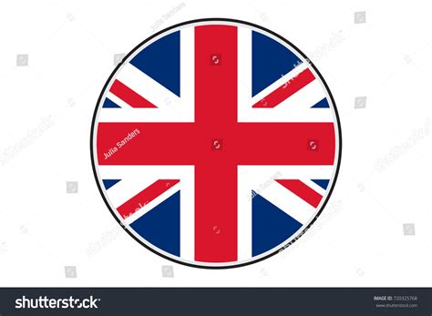 Vector United Kingdom Round Flag Royalty Free Stock Vector 720325768