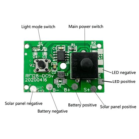 Ckepdyeh 1 2v Solar Lamp String Control Board Circuit Board With Switch
