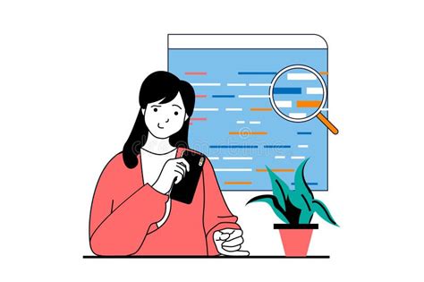 App Development Concept With People Scene In Flat Web Design Vector