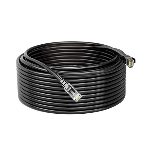 Almencla Cat6E Ethernet Cable Black High Speed Plug And Play Network