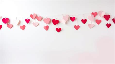 Premium Photo Hanging Hearts Garland For Valentines Day Decoration