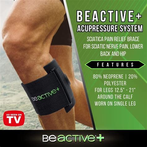 Beactive Plus Instant Relief Acupressure Calf Brace For Sciatic Back