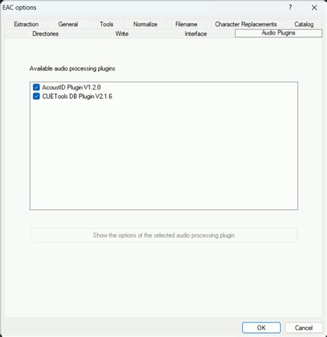 File EAC V1 X EAC Options Audio Plugins Png Hydrogenaudio Knowledgebase