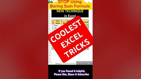 I Found The Coolest Excel Tricks Excel Sum Formula Tricks Exceltips