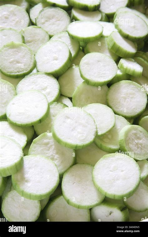 Green Vegetable Round Slices Of Ghiya Nanuan Creeper Pompion Kind Of