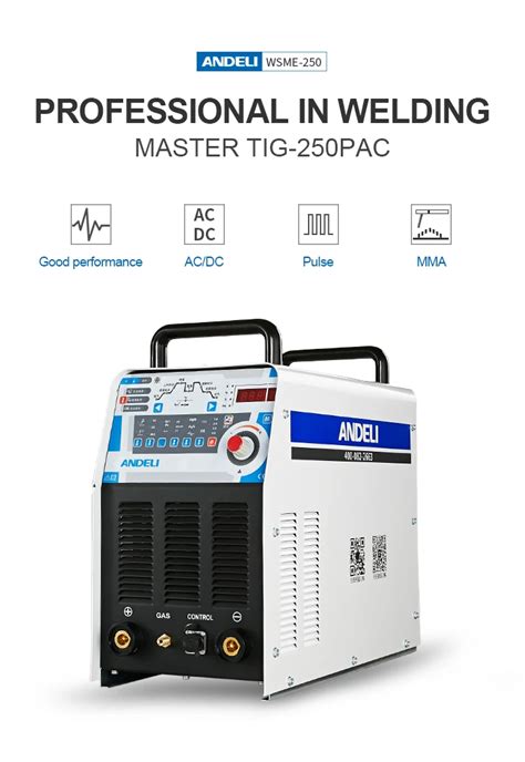 ANDELI TIG-250/315 inverter ac dc digital square wave pulse tig welder ...