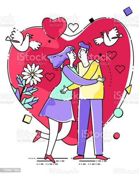 발렌타인 데이 결혼식 결혼 또는 약혼 제안에 대한 인사말의 벡터 일러스트 러브 카드 선물에 대한 스톡 벡터 아트 및 기타 이미지