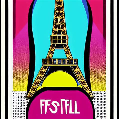 Pop Art Afbeelding Van De Eiffel Creative Fabrica