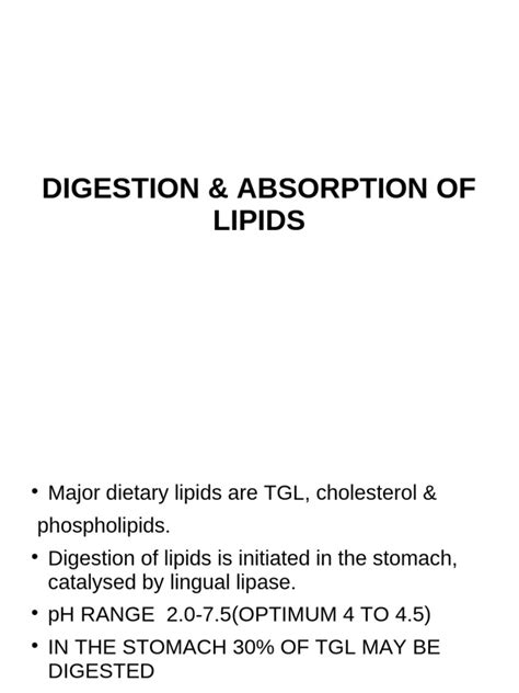 Digestion And Absorption Of Lipid Pdf Digestion Bile