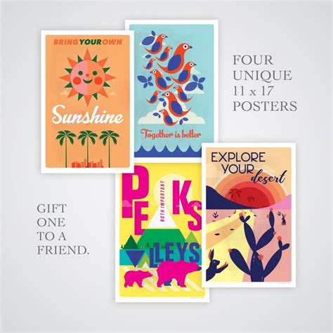 11 X 17 Posters Complete Set Of 4 Etsy