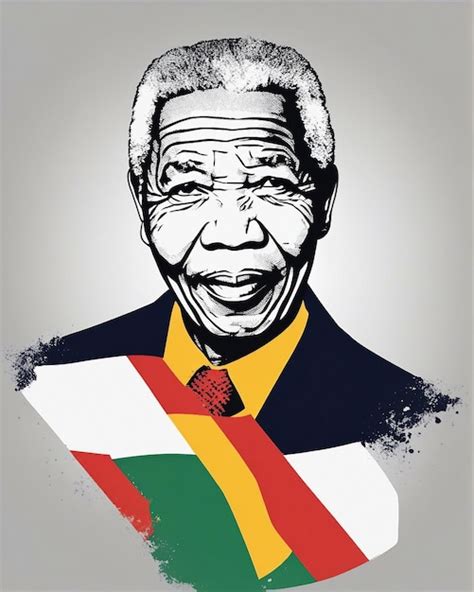 Premium Ai Image Nelson Mandela South Africa Flag Style Digital Art