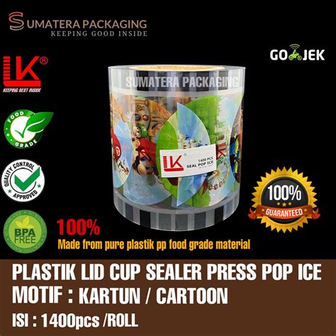 Jual SEALERCUP PLASTIK LID Cup Kartun Segel Plastik Animasi Lid Sealer LK Cup