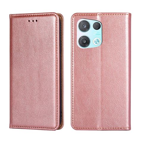 For Oppo Reno Pro G Gloss Oil Solid Color Magnetic Leather Phone Case