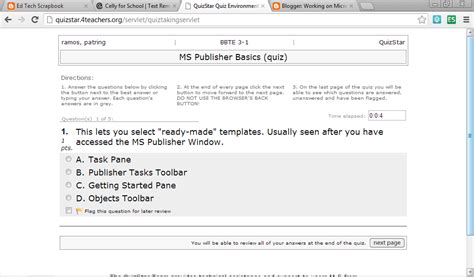 Working On Microsoft Publisher MS Publisher Basics Online Quiz
