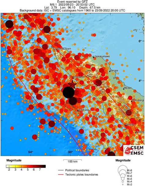 M62 Earthquake Hits Off The West Coast Of Northern Sumatra Indonesia