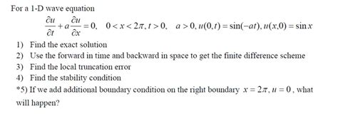 Solved For A 1 D Wave