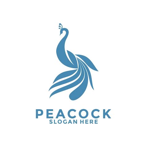 Premium Vector Luxurious Peacock Bird Logo Icon Abstract Peacock Logo