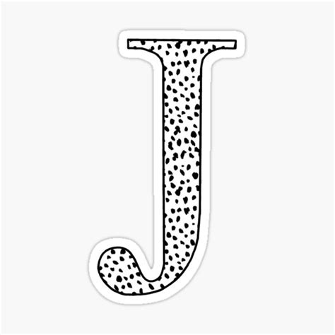 J Initial Sticker For Sale By Maddiee Kennedy Redbubble