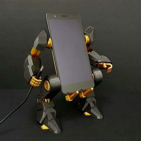 3d Print Stl File Instant Download Phone Holder Gear Phone Holder Etsy