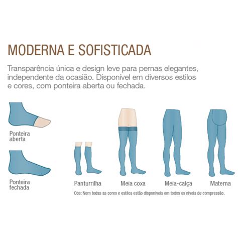 Meia de Compressão Ultra Sheer mmhg Modelo Panturrilha Jobst FWA Equipamentos Medico