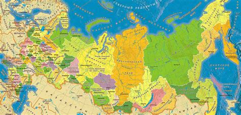 Политическая карта россии крупным планом