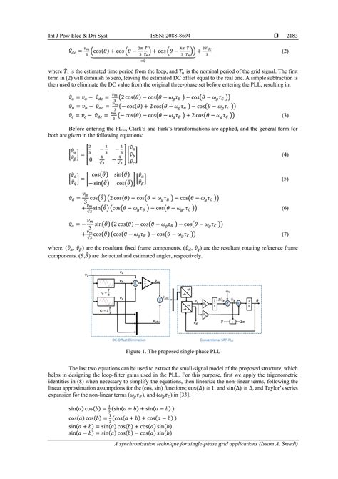 A Synchronization Technique For Single Phase Grid Applications Pdf